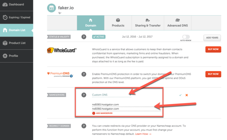 How To Point DNS (nameservers) From Namecheap To HostGator
